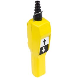 Pendant control station, Harmony XAC, plastic, yellow, pistol grip, 2 booted push buttons with ...